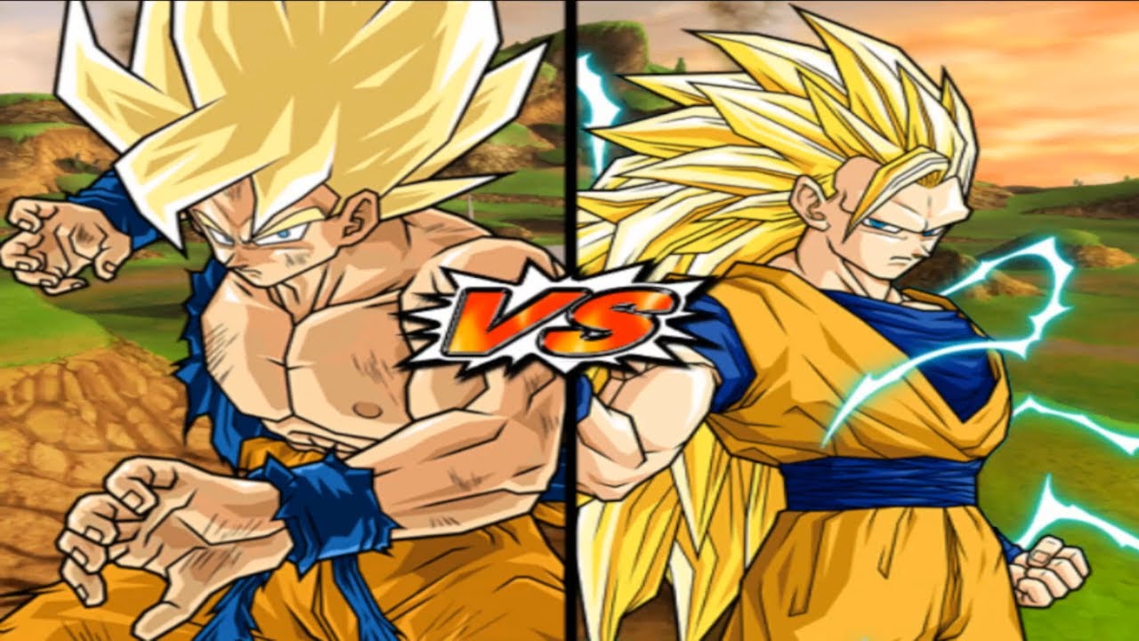 DBZ Budokai Tenkaichi 3 - Goku (Mid) SSJ VS Goku (End) SSJ3 - YouTube