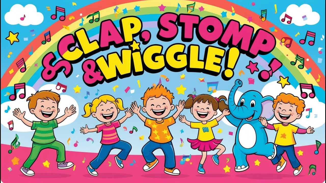 Clap, Stomp & Wiggle | Fun Interactive Song for Kids | Kindergarten ...