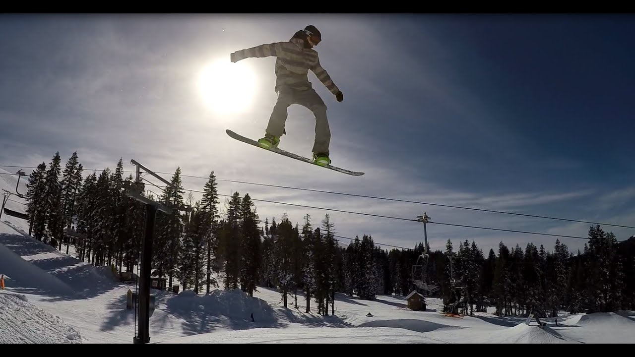Snowboarding at Boreal - YouTube