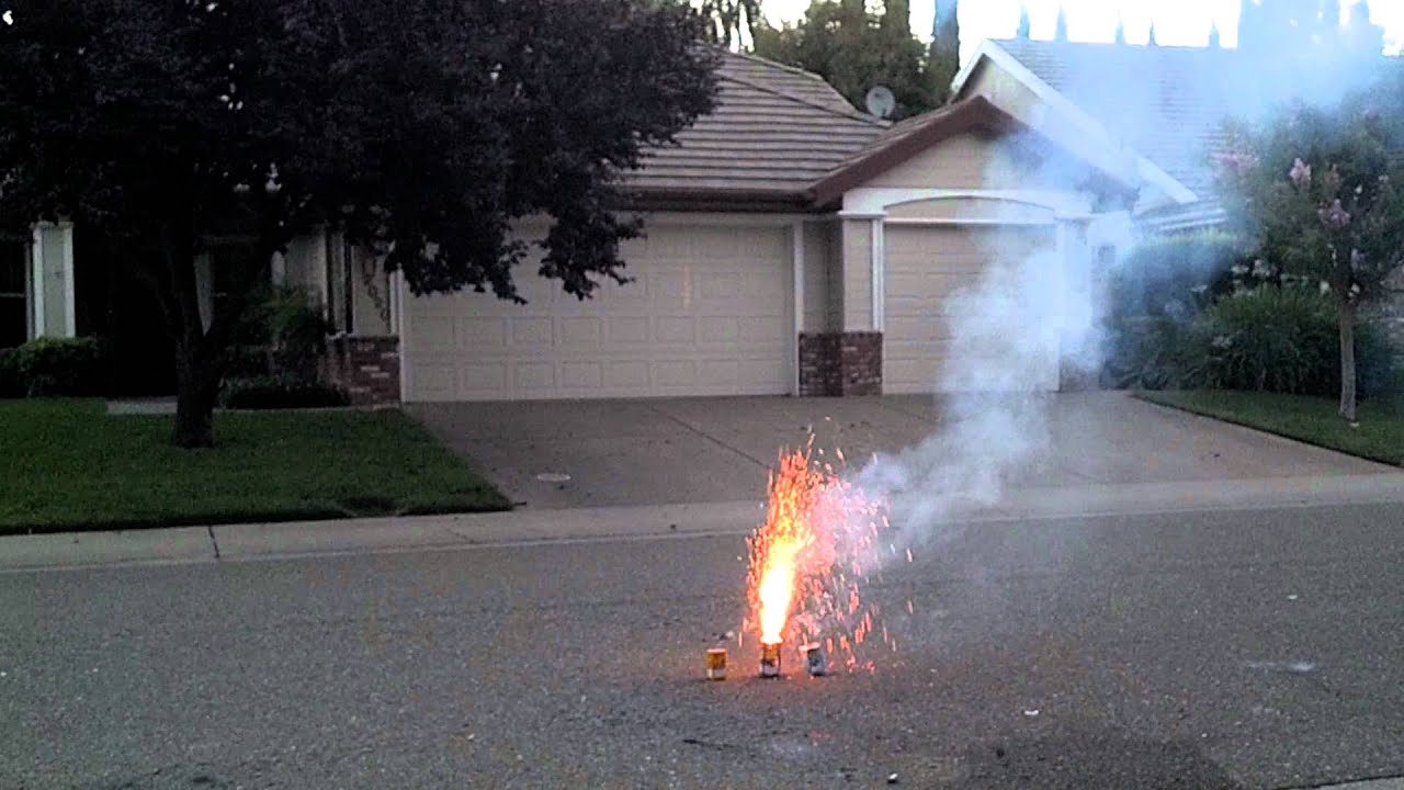 TNT Fireworks 17 glittering fountain golder shower rain dance - YouTube