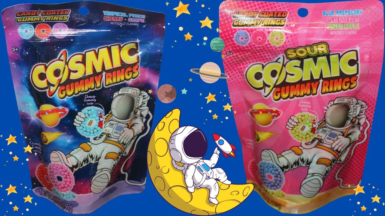 Cosmic Gummy Rings & Sour Cosmic Gummy Rings Review - YouTube
