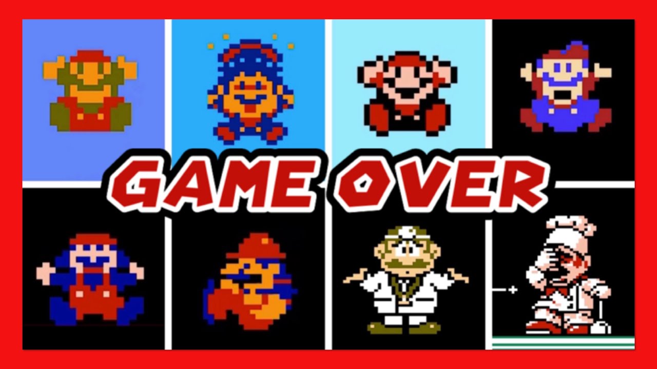Evolution of Mario NES GAME OVER screens - Official Ports - YouTube