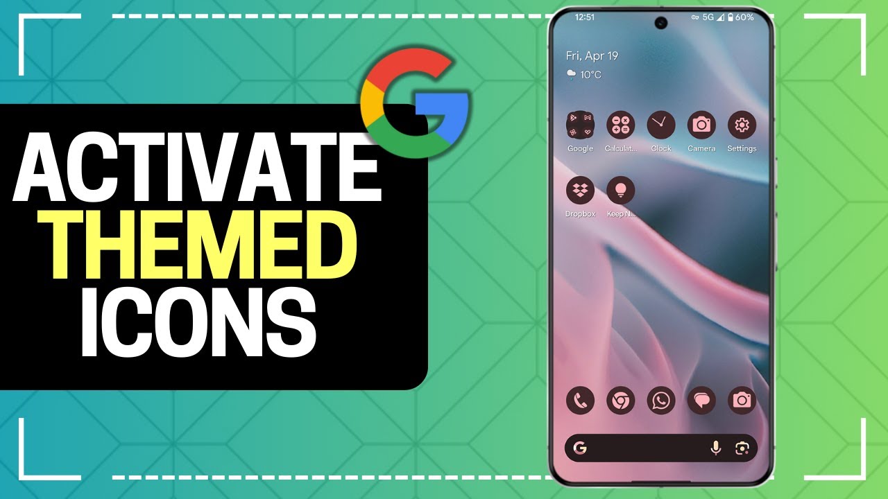 How to Activate Themed Icons | Google Pixel 8 (Pro) - YouTube