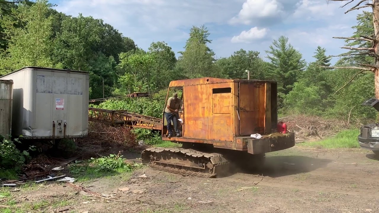 Lima 34 Paymaster Dragline getting limbered up - YouTube