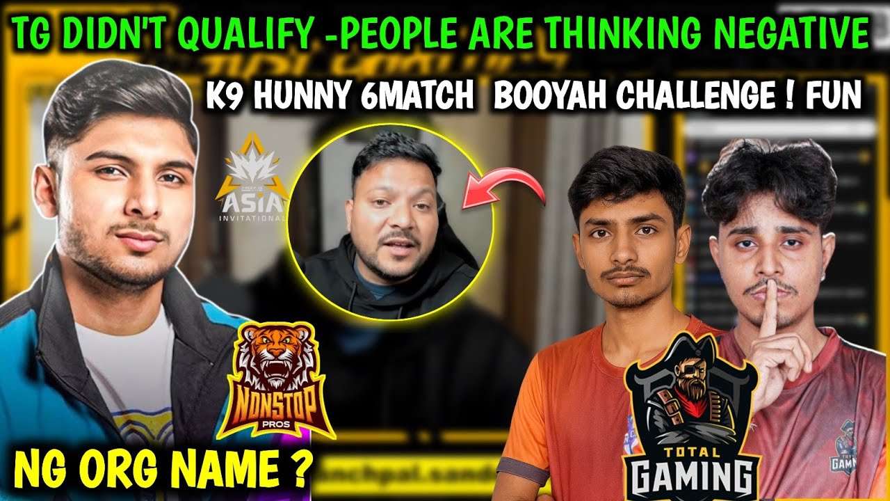 TG DIDN'T QUALIFY - PEOPLE ARE THINKING NEGATIVE ! NG PROS ORG NAME ...