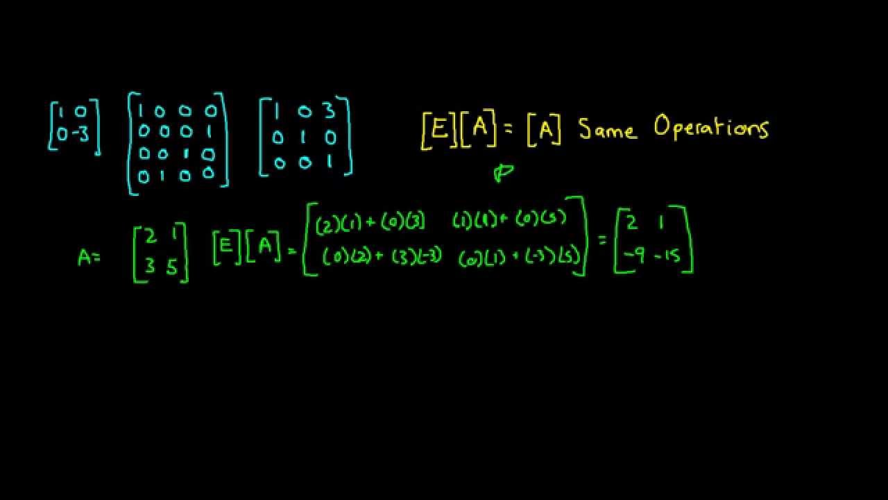 Elementary Matrices - YouTube