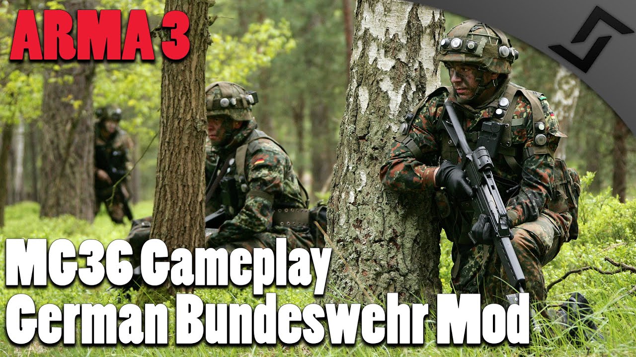 ARMA 3 - MG36 Gameplay - German Bundeswehr Mod in 1st Person - YouTube