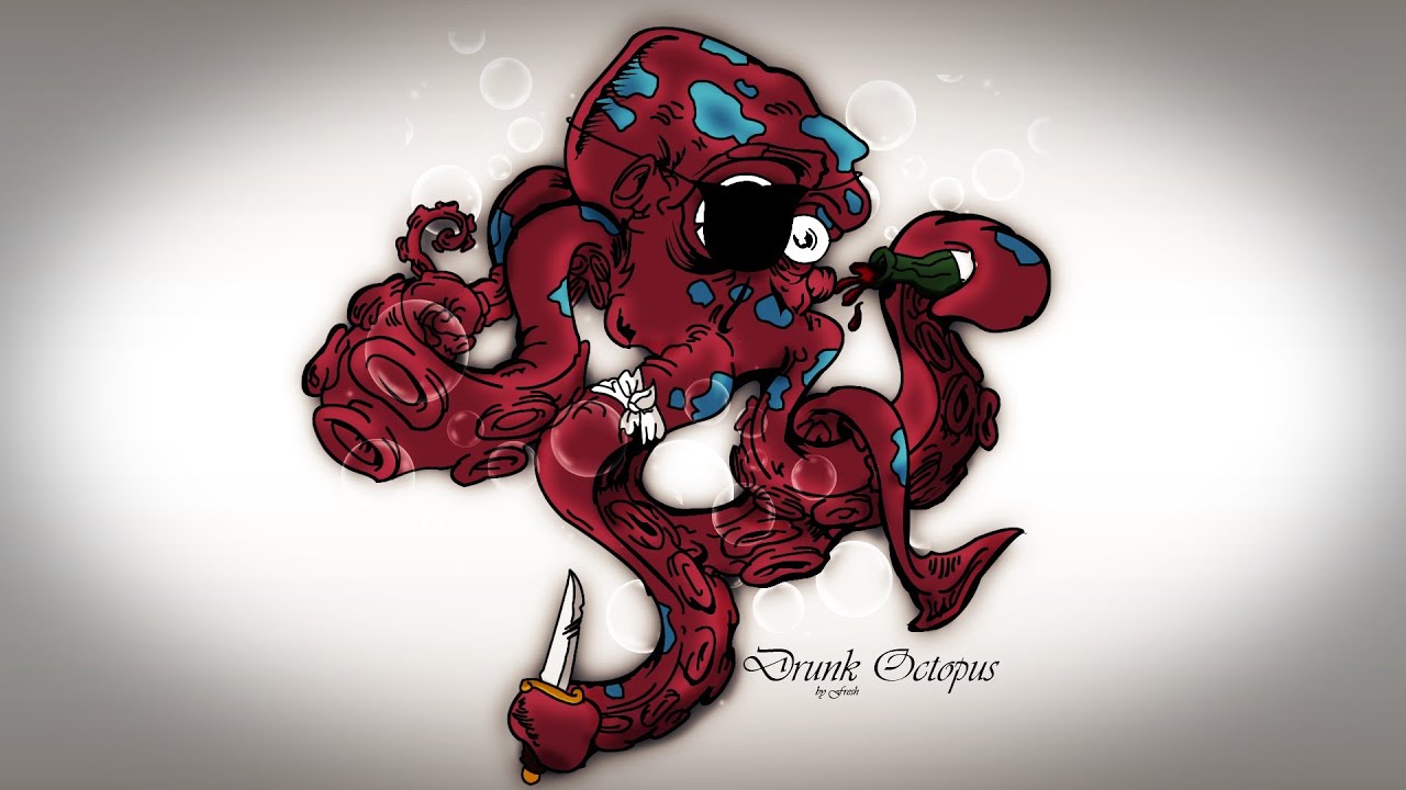 Speed Art - Drunk Octopus ! - YouTube