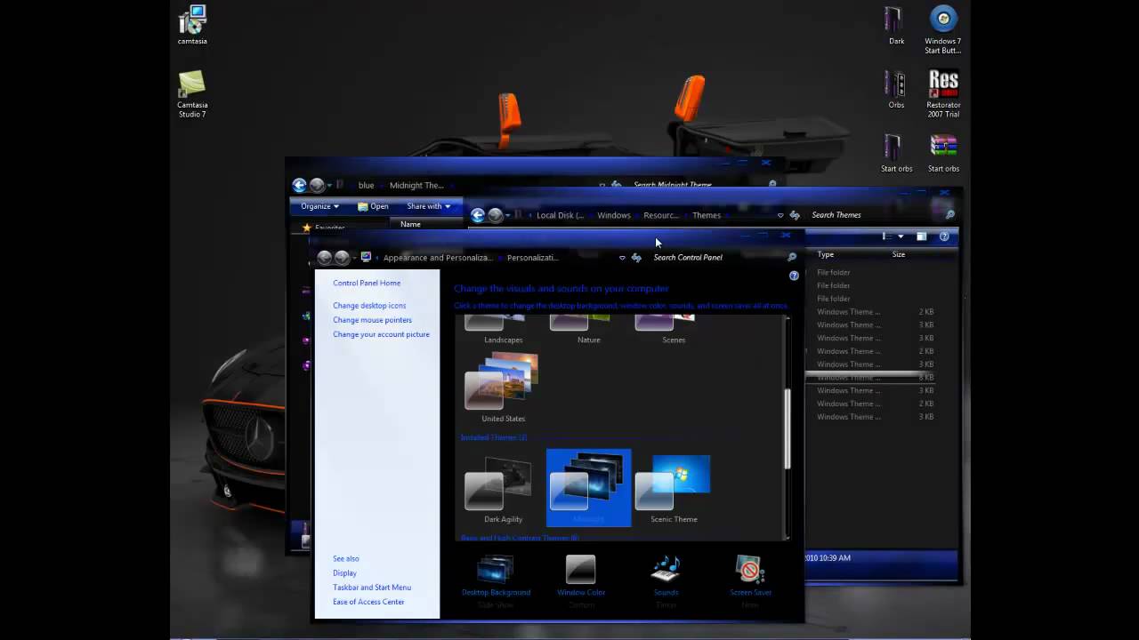 Windows 7: Installing and Applying Custom Themes and Start Orbs - YouTube
