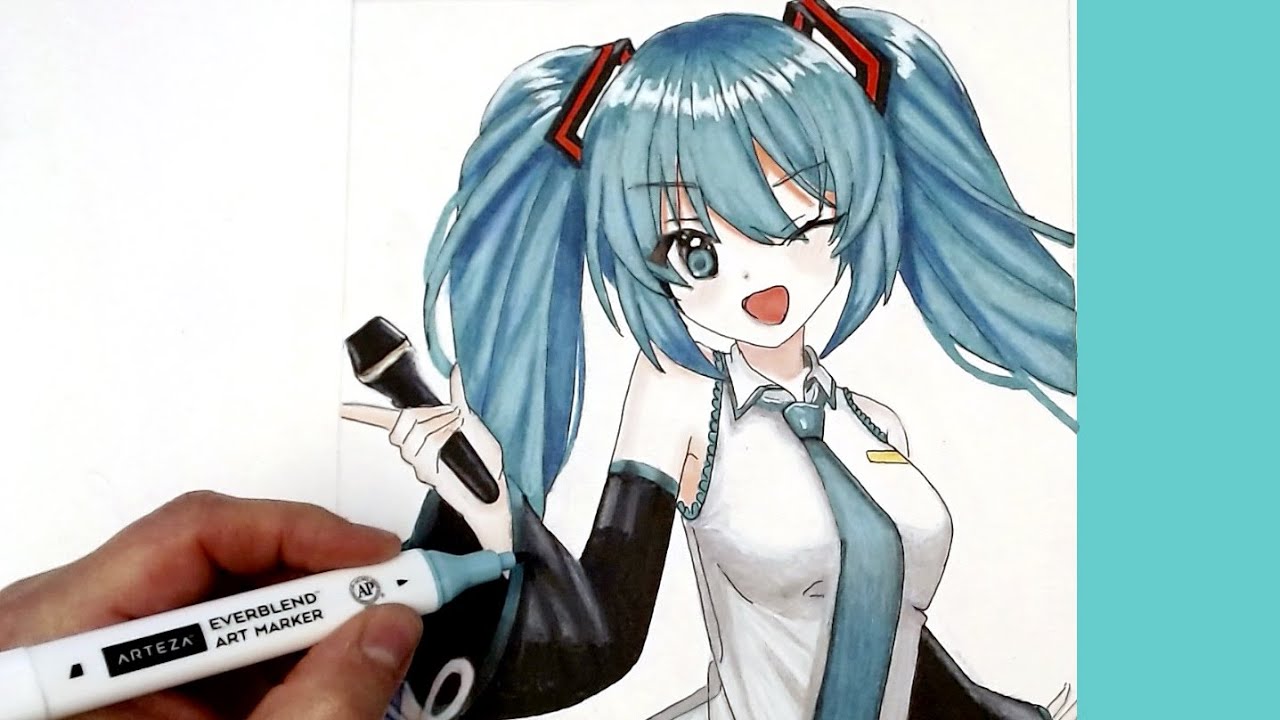 How To Draw Anime Easy - Hatsune Miku | DRAW2NIGHT - YouTube