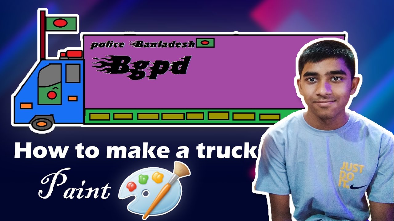 How to Draw a Truck on Microsoft Paint | Mahadi Mugdho - YouTube