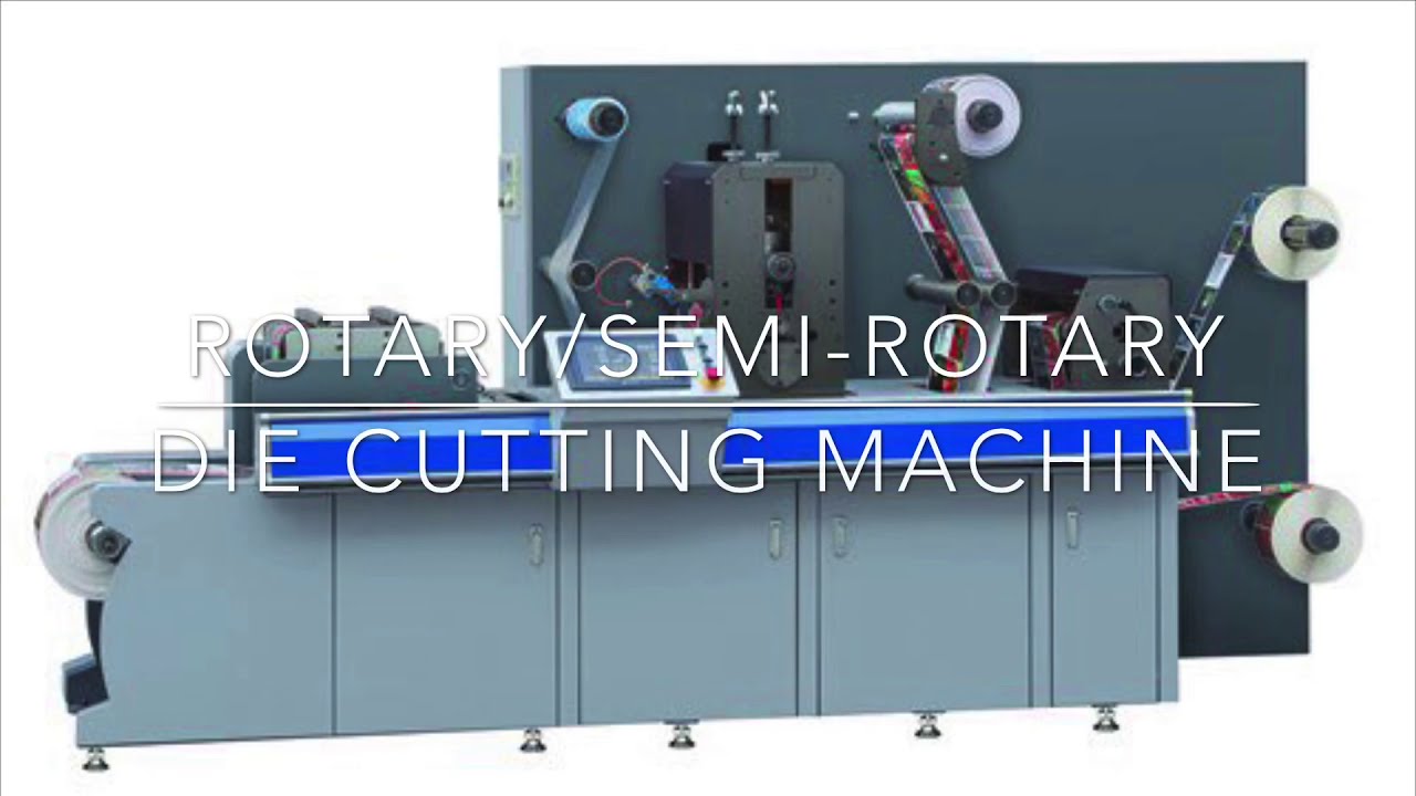 Semi-rotary die cutting machine with slitting station - YouTube