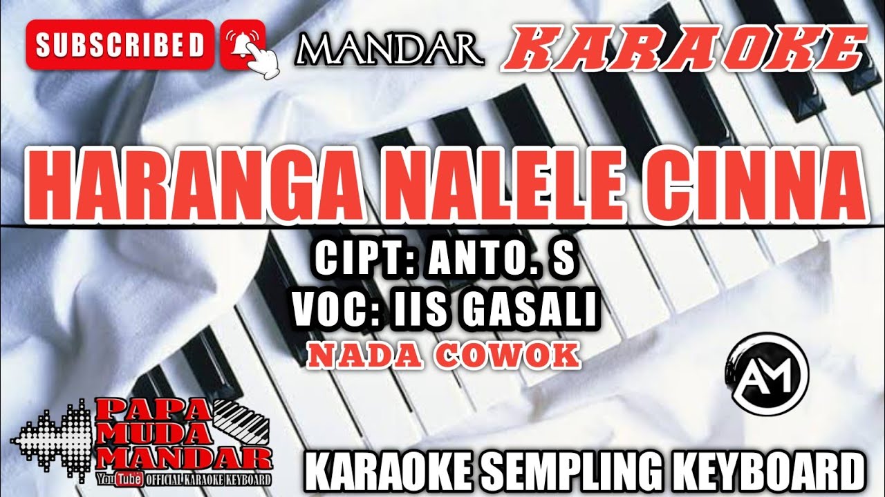 KARAOKE HARANGA NALELE CINNA/NADA COWOK - YouTube