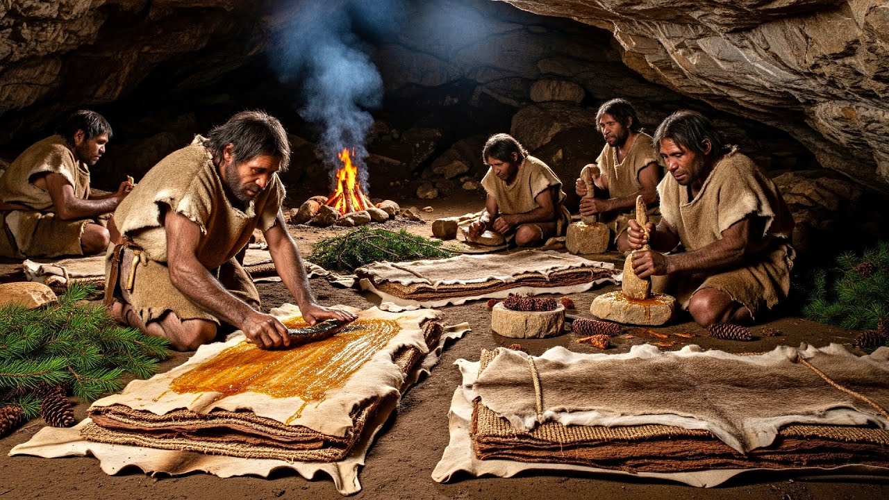 How Cavemen Made Their First Cozy Beds | Boring Caveman - YouTube