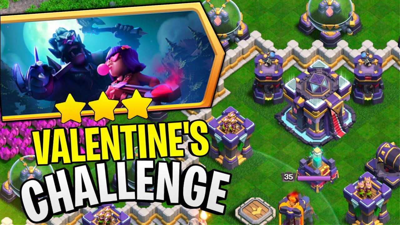 How to do 3 Star Valentine’s Day Challenge in COC | Coc New Event ...