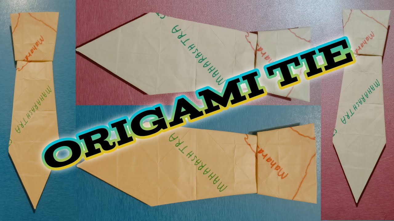 origami Tie ||👔|| how to make origami paper tie |👔| paper origami Tai ...