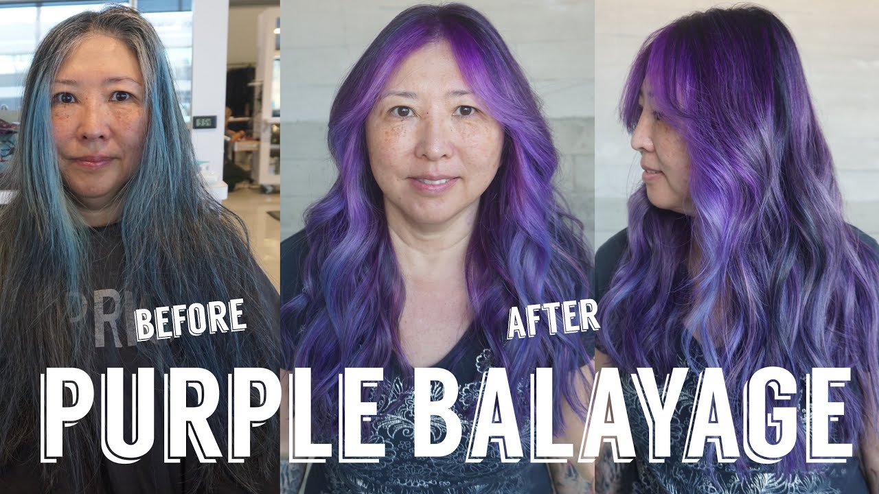 Hair Transformations with Lauryn: Gray Blending with Purple Ep. 124 ...