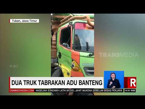 Dua Truk Tabrakan Adu Banteng | REDAKSI (03/03/22)