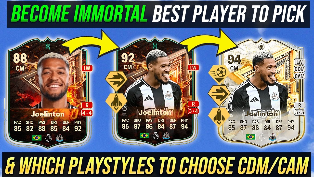Best Player to CHOOSE for BECOME IMMORTAL Evolution & Which PLAYSTYLES ...