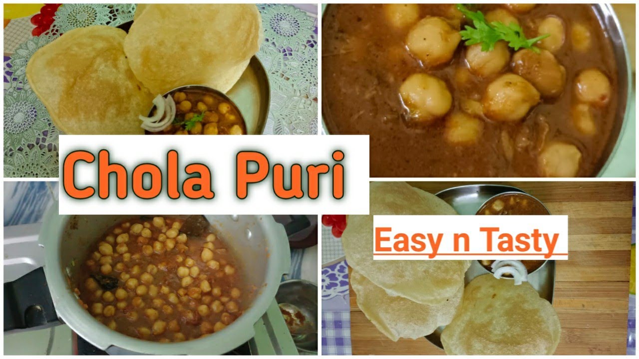 Chola Puri Recipe! Easy n Tasty Chole Bhature! - YouTube