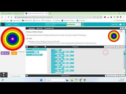 CS Discoveries Unit 3: Lesson 4 - Shapes and Parameters (23' - 24') - YouTube