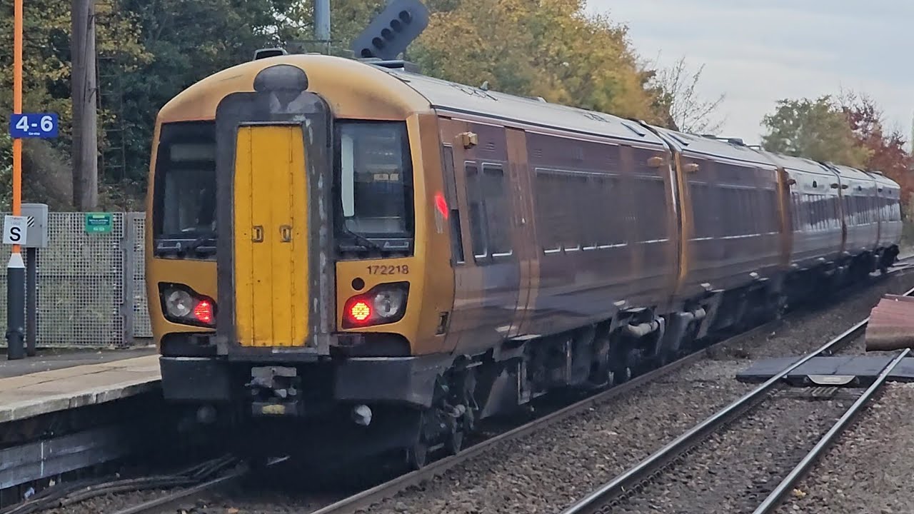 West Midlands Railway 172342 + 172218 departing Kidderminster on 7th ...