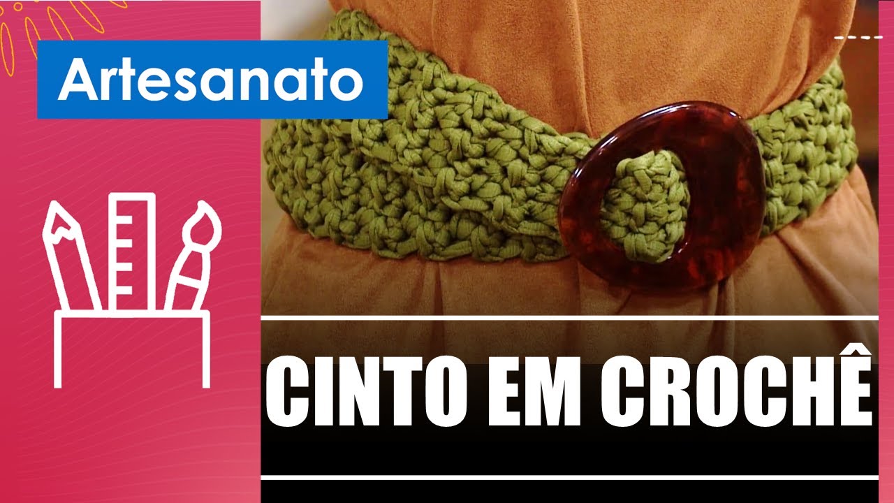 Aprenda a fazer um cinto em crochê com a artesã crocheteira Lu Afonso ...