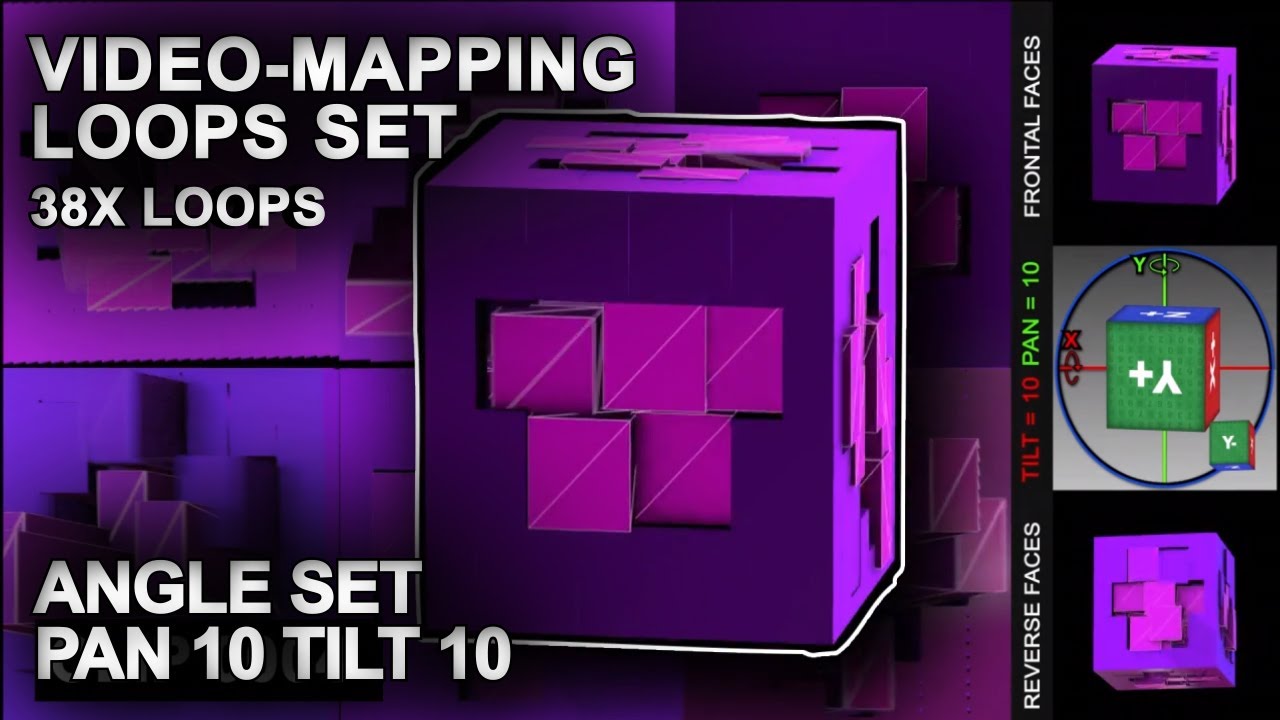 BOX Projection-Mapping loops (38 loops Angle-Set) Pan 10 Tilt 10 by ...