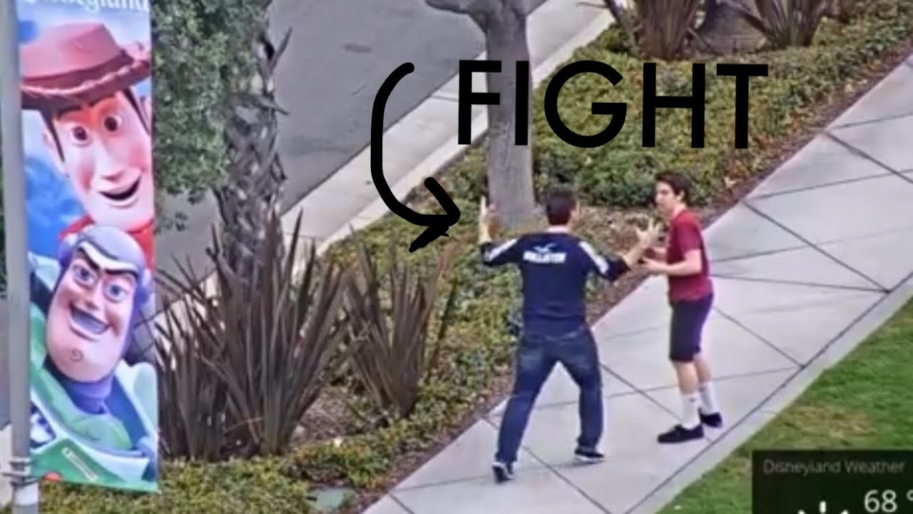 Fight Caught On Disneyland Cam!!! - YouTube