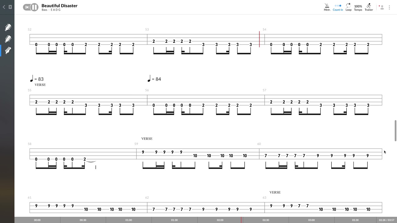 311 - Beautiful Disaster (BASS TAB PLAY ALONG) - YouTube