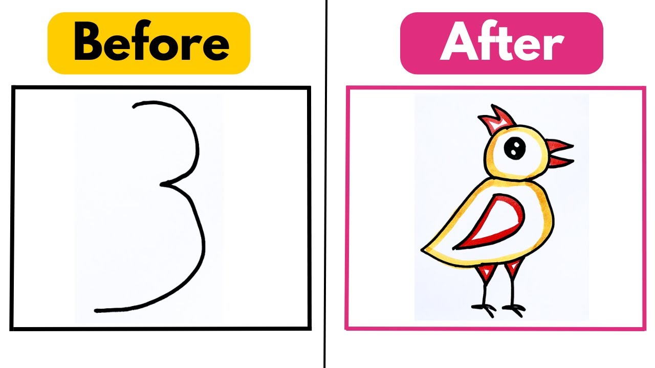 Chuza Ka Chitra Banana Shikhe 3 Number Se | How To Draw Chik drawing ...