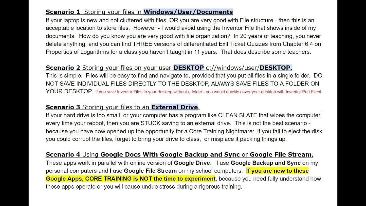 Core Training File Structure Part 2 - YouTube