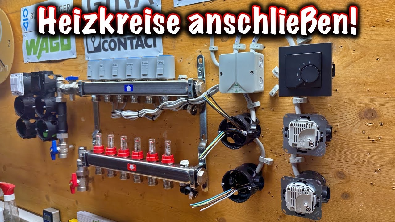 Heizkreisverteiler und Thermostate RICHTIG verdrahten! ElektroM - YouTube