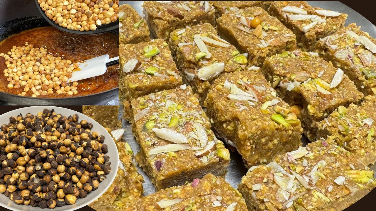 Winter Special Gram Flour Sweet | Roasted Chana Barfi | No Sugar | No ...