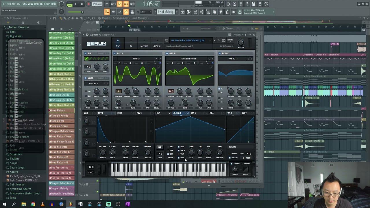 How I layered a euphoric hardstyle lead (Yoru ni Kakeru remix) - YouTube