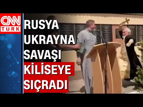 Rusya yanlısı rahip Ukraynalı rahibe haçla saldırdı!