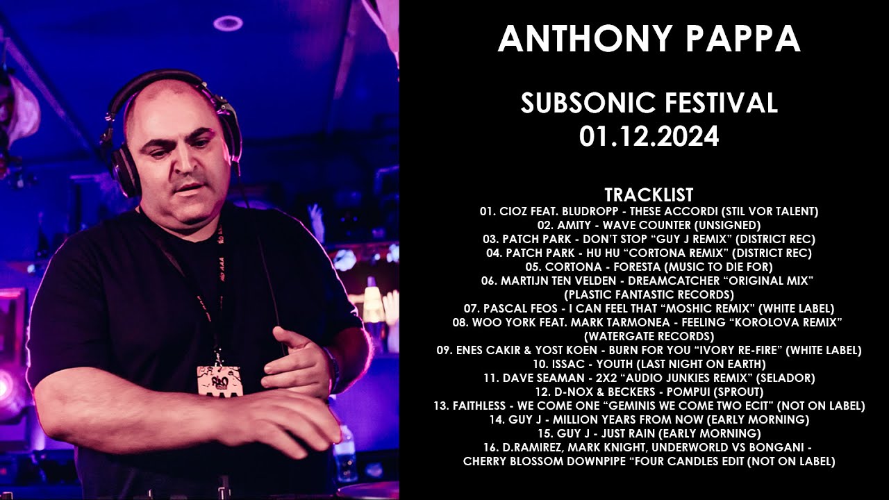 ANTHONY PAPPA (Australia) @ Subsonic Festival 01.12.2024 - YouTube
