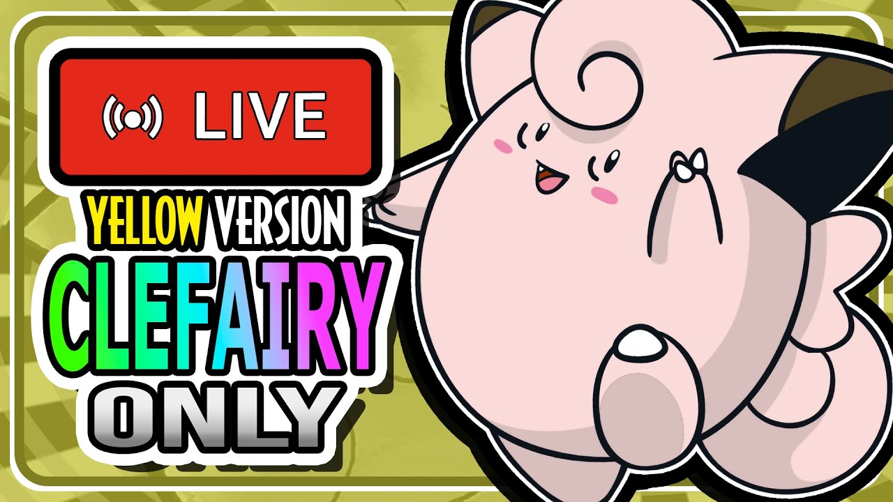 LIVE! Clefairy | Pokemon Yellow Solo Run | Moon Brother returns. - YouTube