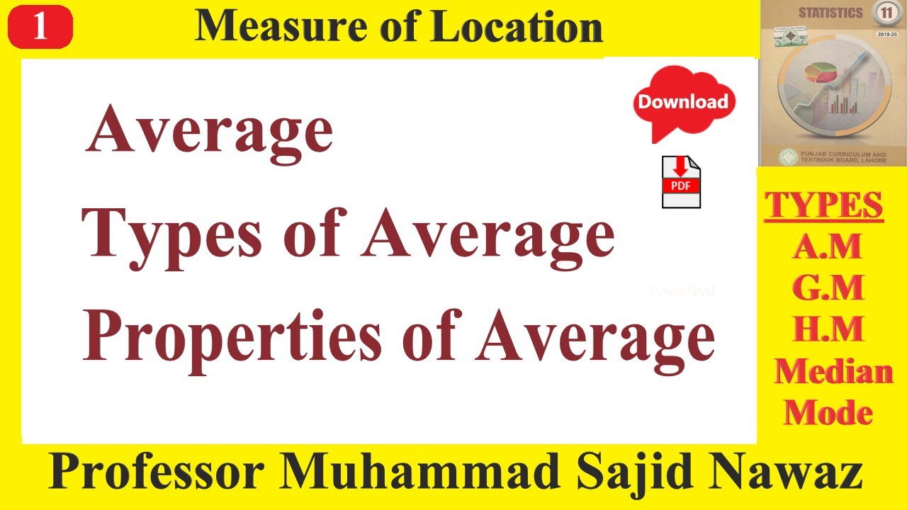 What is Average | Types of average | Properties of average | Part 01 ...