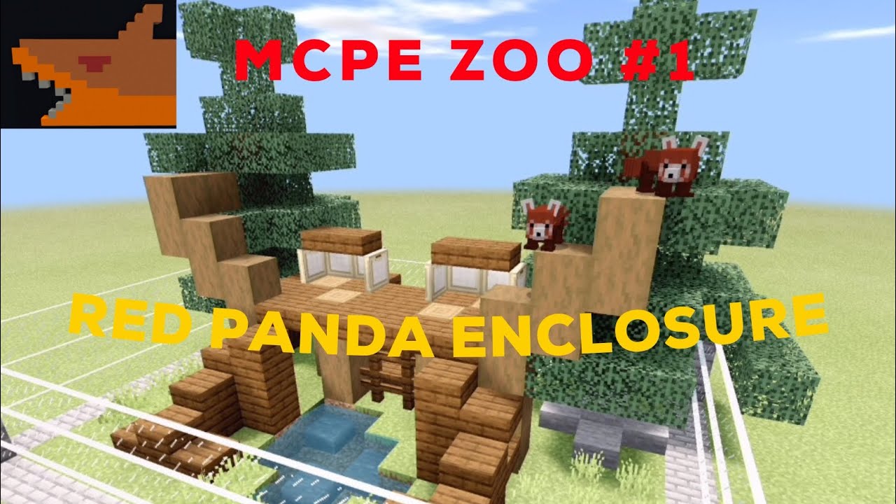 MINECRAFT PE ZOO #1 Red Panda Enclosure! SpeedBuild! - YouTube