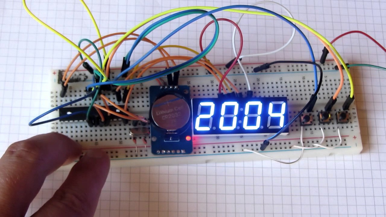 Digital Clock On Breadboard YouTube Digital Clock On Breadboard YouTube