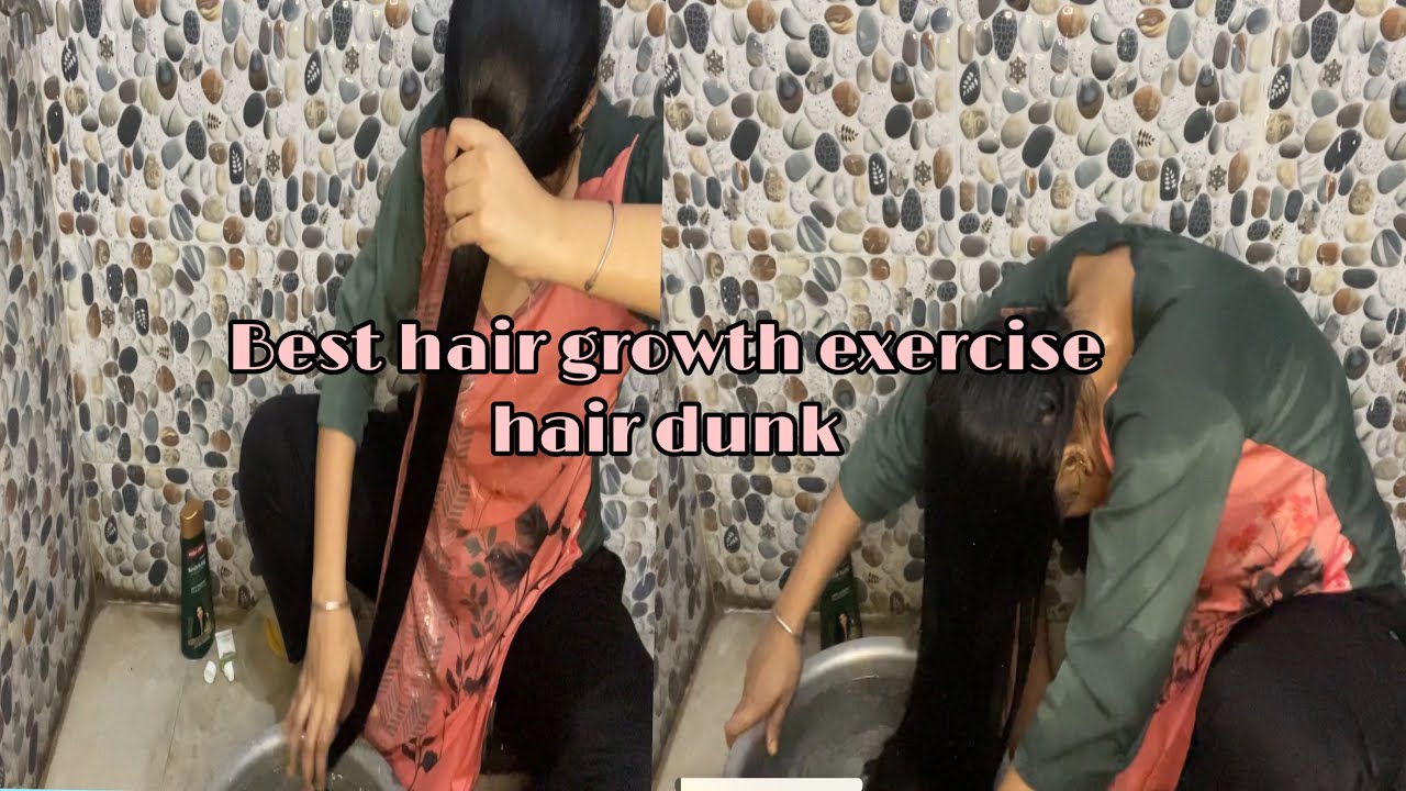Long hair dunk video ||flipping the hair in water|promote hairgrowth ...