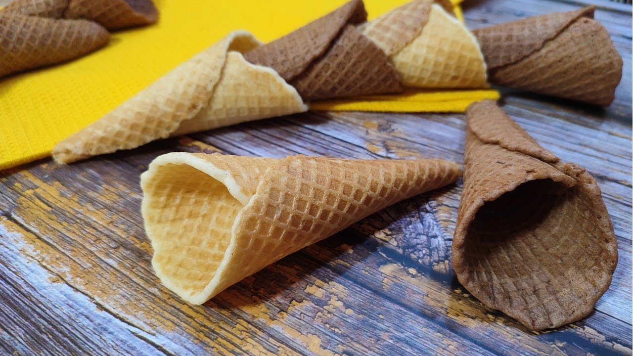 GALLETAS DE BARQUILLO DE HELADO🍦CONOS CASEROS con ayuda de Mambo ...
