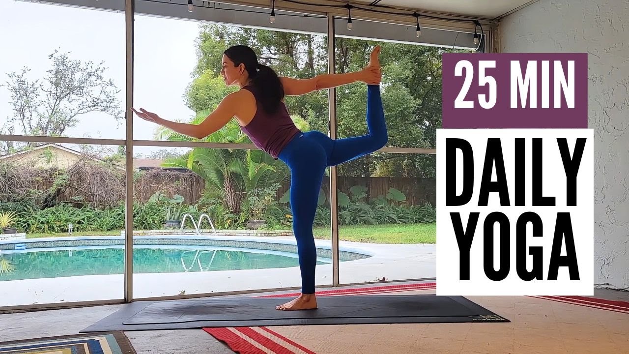 Spinal Mobility and Strength Yoga | 25 Minute Flow Toward Dancer Pose ...