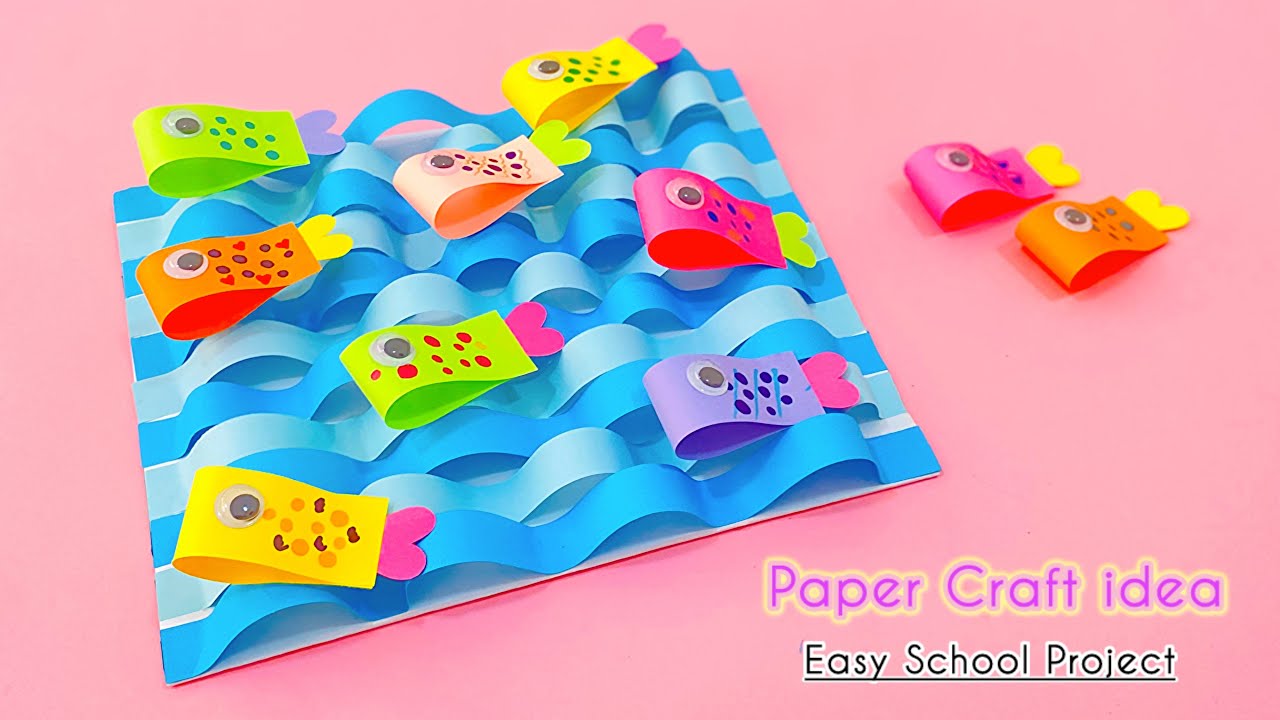 Ocean Model | Wavy Ocean Model with Paper Fish | Easy Paper Crafts ...