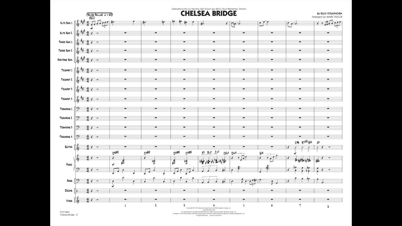 Chelsea Bridge by Billy Strayhorn/arr. Mark Taylor - YouTube