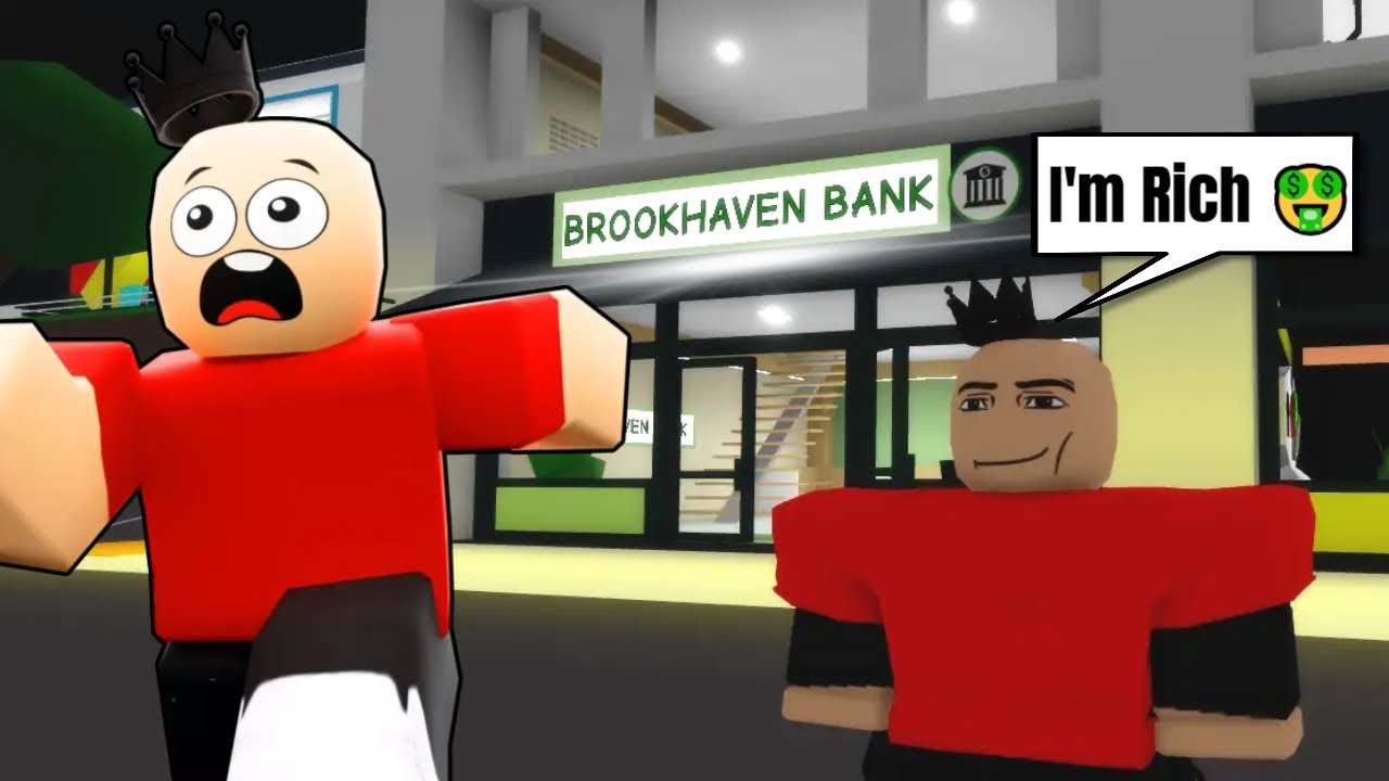 Robbing The Bank in Brookhaven RP *FUNNY ENDING* - YouTube