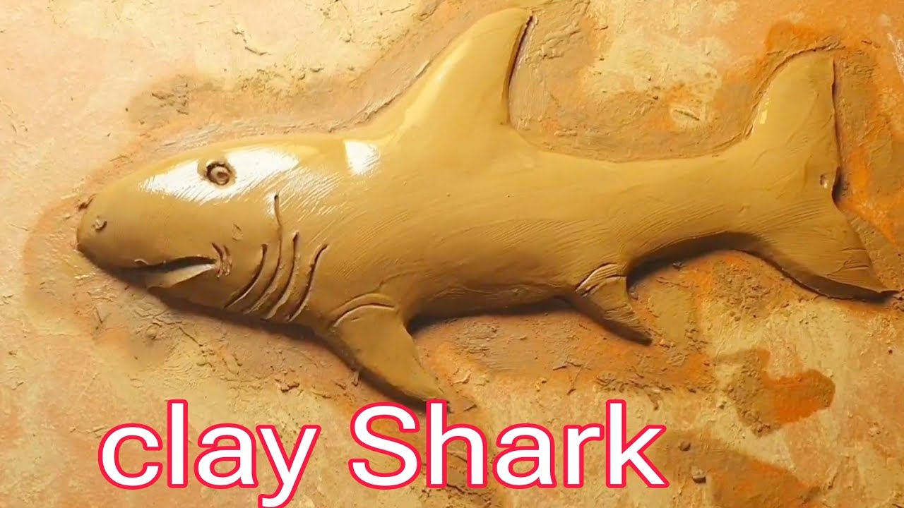 How to carve a shark from clay easy. - YouTube