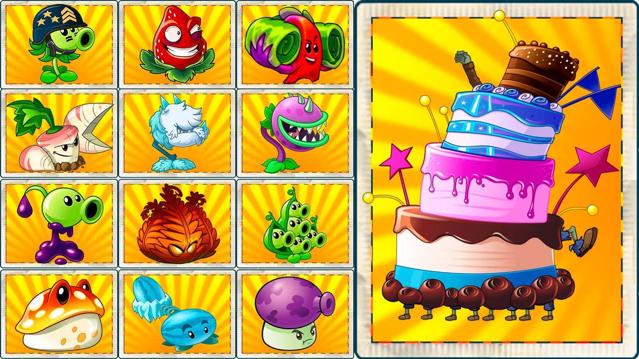 PvZ 2 What Plant Max Level Can Defeat Cake Tank Using Only 1 plant food ...