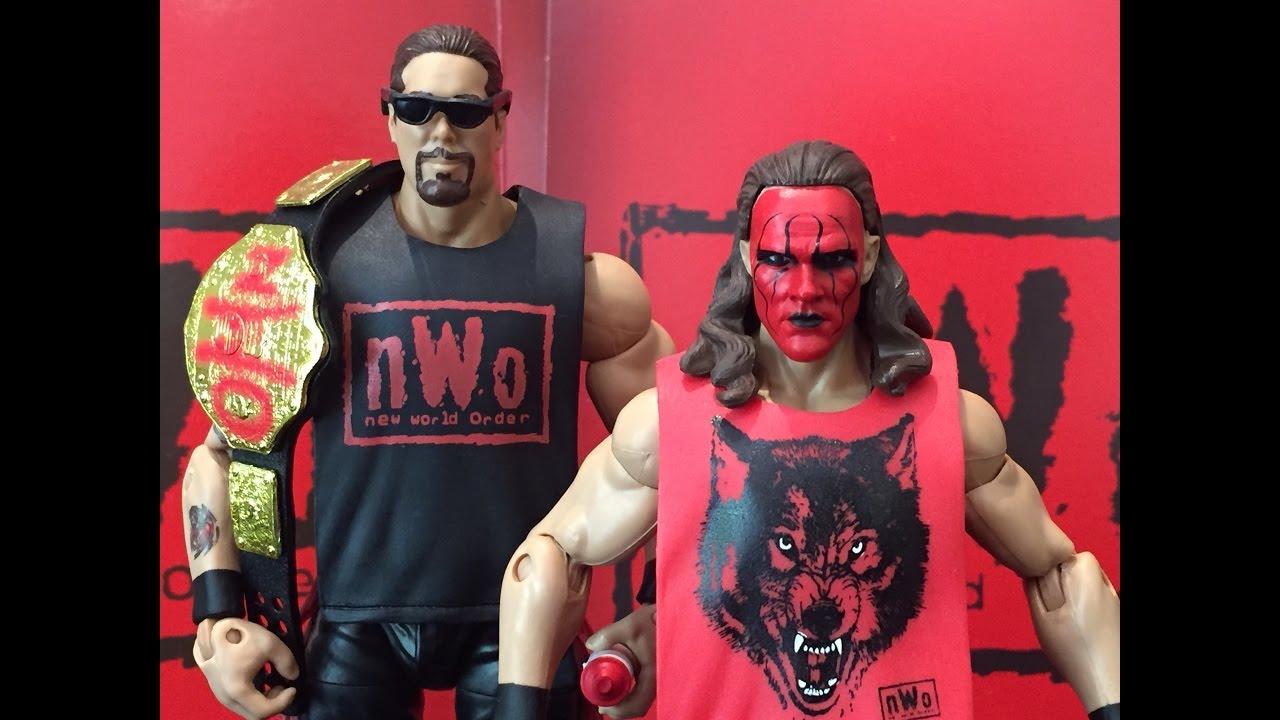 nWo Wolfpac Sting WWE Mattel Elite Ringside Collectibles Exclusive WCW wrestling figure review ...